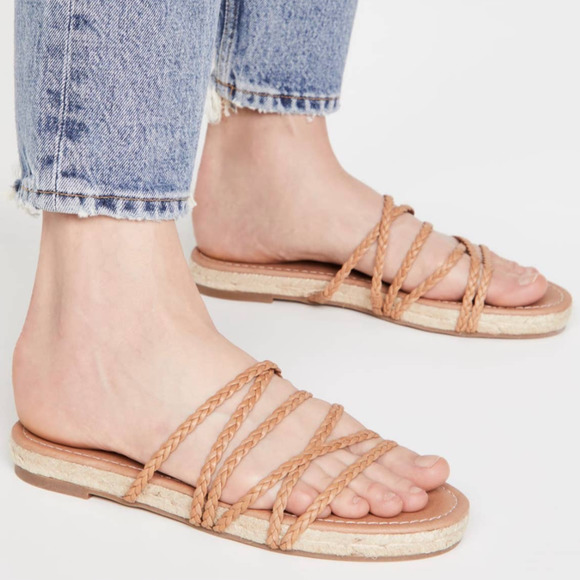 Madewell | Shoes | Madewell Womens Bobbi Crisscross Woven Tan Leather ...
